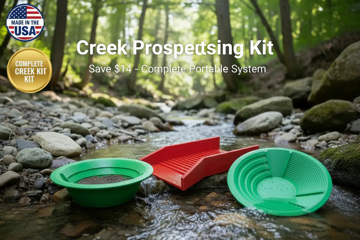 Creek Prospecting Kit – Portable Sluice & Pan Bundle | Hobby Miner ...